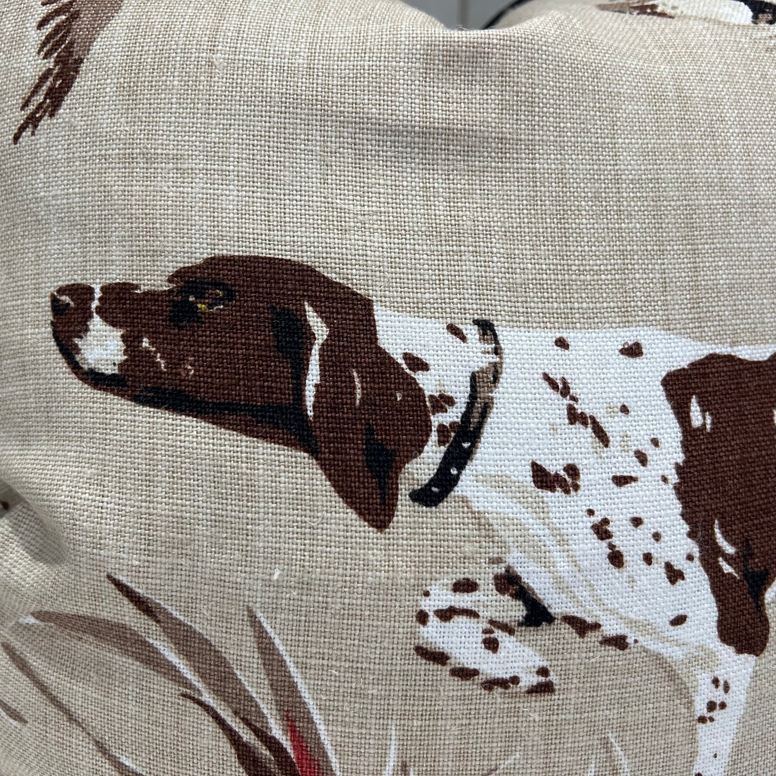 Schumacher Luxury Designer Pointers Tan Beige Decorative Cushion Pillow ...
