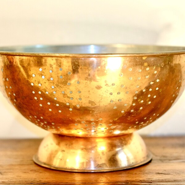 Copper Colander - Etsy
