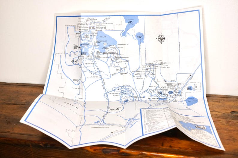 Vintage 1986 Walt Disney World Road Atlas for Cast Members - Etsy