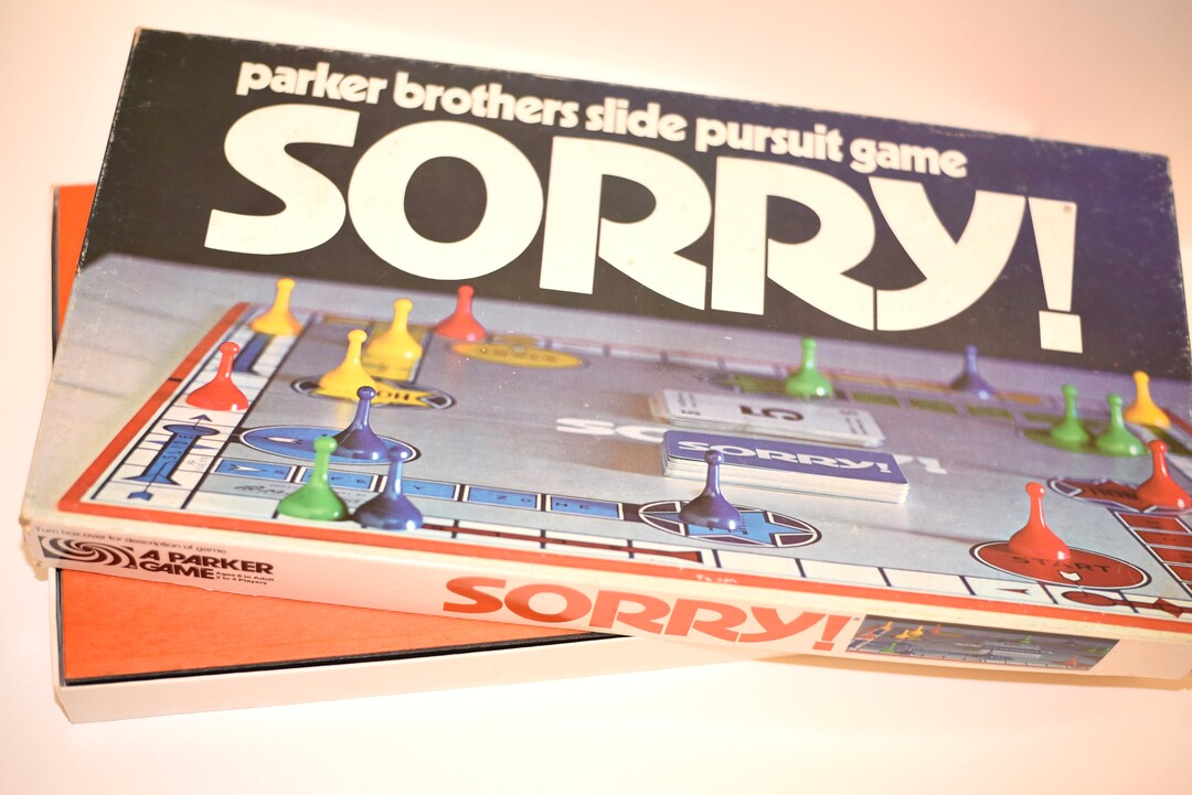 Vintage Sorry Board Game 1972 Parker Brothers Slide Pursuit - Etsy