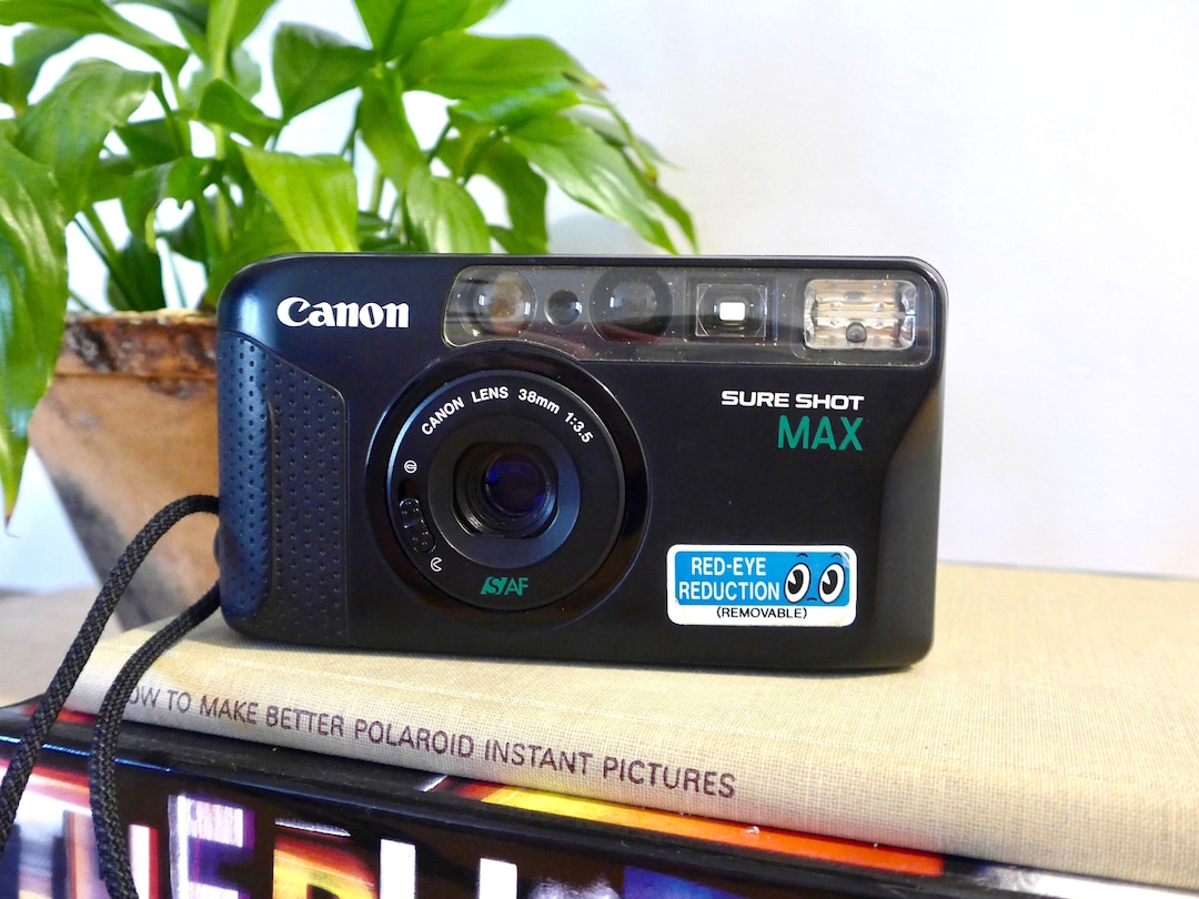 Vintage Canon Sure Shot Max 35mm Film Point & Shoot Camera With Canon ...