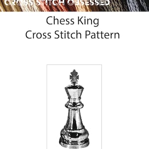 Chess King Cross Stitch Pattern, Chess Embroidery Pattern - Etsy