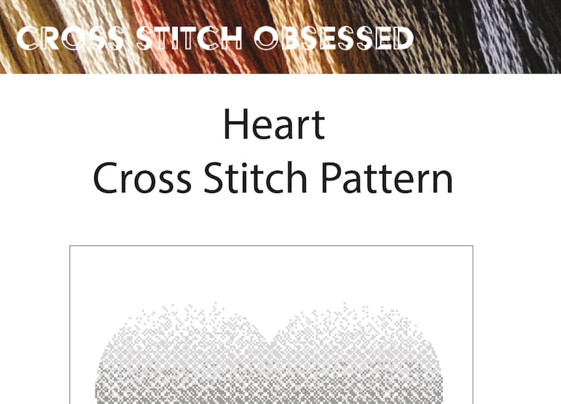 Cross Stitch Heart Pattern - PDF File - Etsy