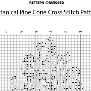 Pine Cone Cross Stitch Pattern, Botanical Embroidery (PDF Pattern) - Etsy