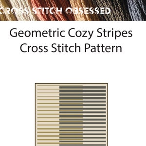 Geometric Cozy Stripe Cross Stitch Pattern,easy Cross Stitch Pattern ...