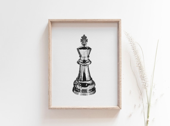 Chess King Cross Stitch Pattern Chess Embroidery Pattern | Etsy