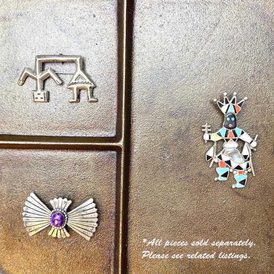 Zuni Multi-stone Inlay Gahn Dancer Pendant Brooch - Lynette Laiwakete ...