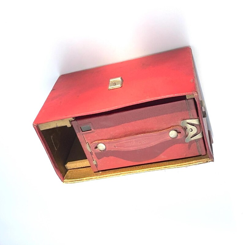 Vintage Kodak Brownie No. 2 Model F: Red Box Camera With Original Case ...