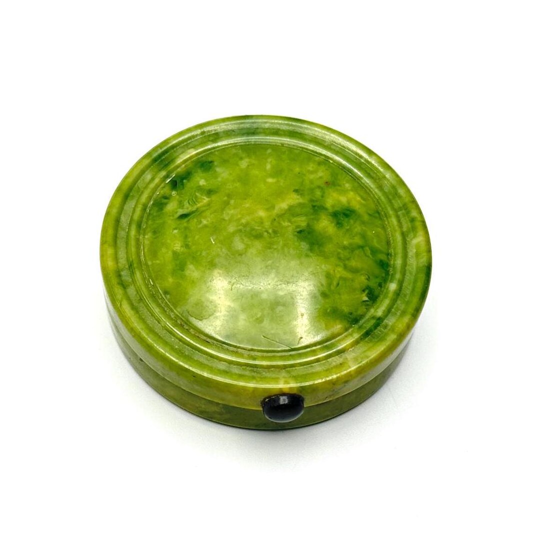 Art Deco Celluloid Compact1920s Green Marbleized Powder Case With ...
