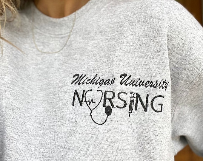 Nursing School Sweatshirt , University Nursing Program Crewneck Pull ...