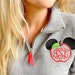 Minnie Mouse Teacher Apple Monogram Disney Sweatshirt, Women's Zip Up ...