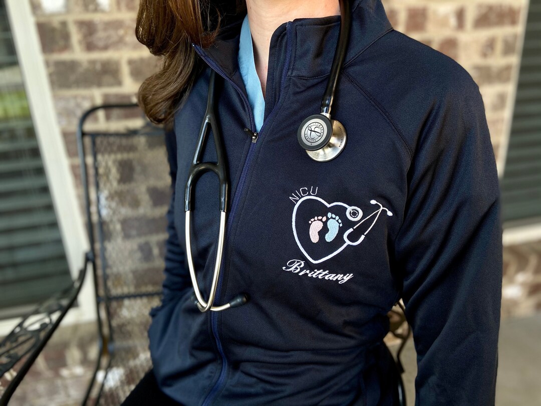 NICU Nurse Jacket, Personalized Baby Feet Nurse Jacket With Name - Etsy