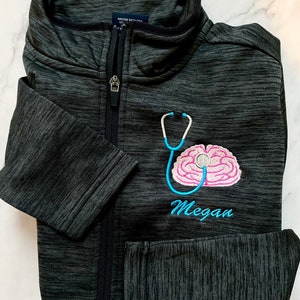 Personalized Neurology Nurse Jacket: Embroidered Brain Surgeon Gift - Etsy