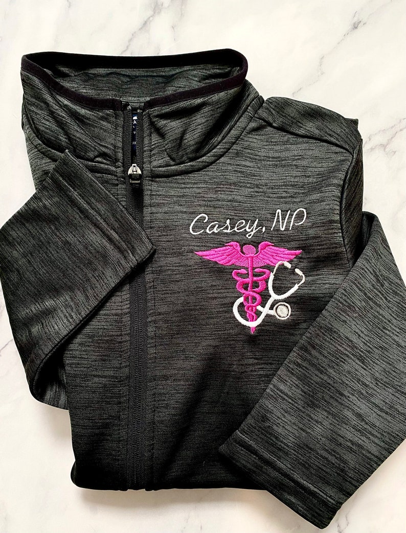 Nurse Stethoscope Jacket With Name RN Jacket NP Jacket RN - Etsy