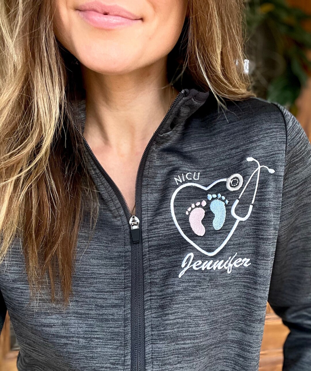 NICU Nurse Baby Feet Jacket, Personalized Labor and Delivery Jacket ...