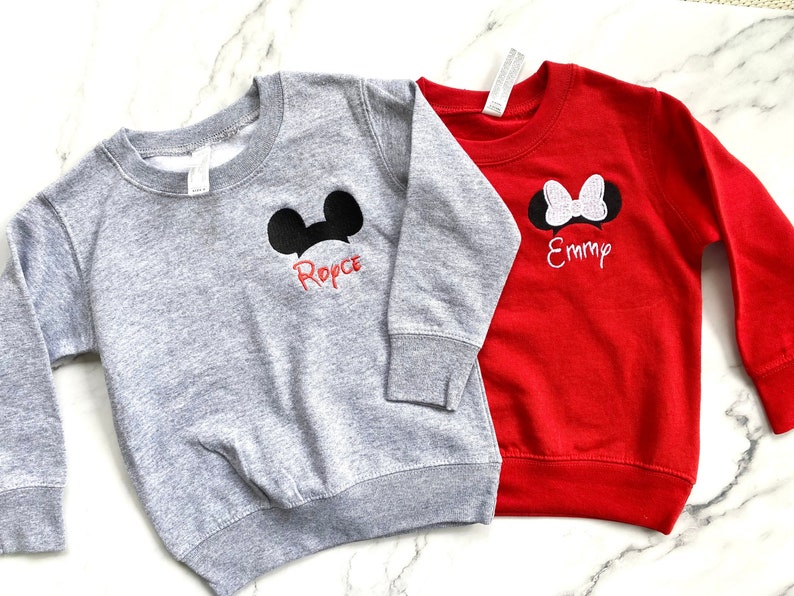 Matching Brother Sister Toddler Disney Name Sweatshirts - Etsy