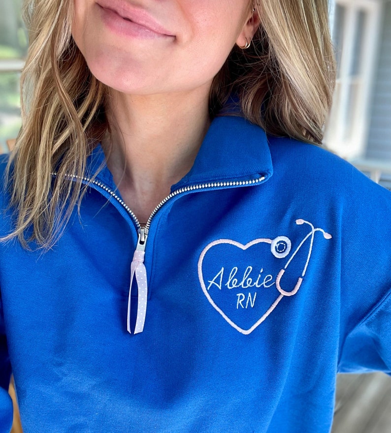 Nurse Heart Stethoscope Personalized Name Monogram RN NP LPN - Etsy