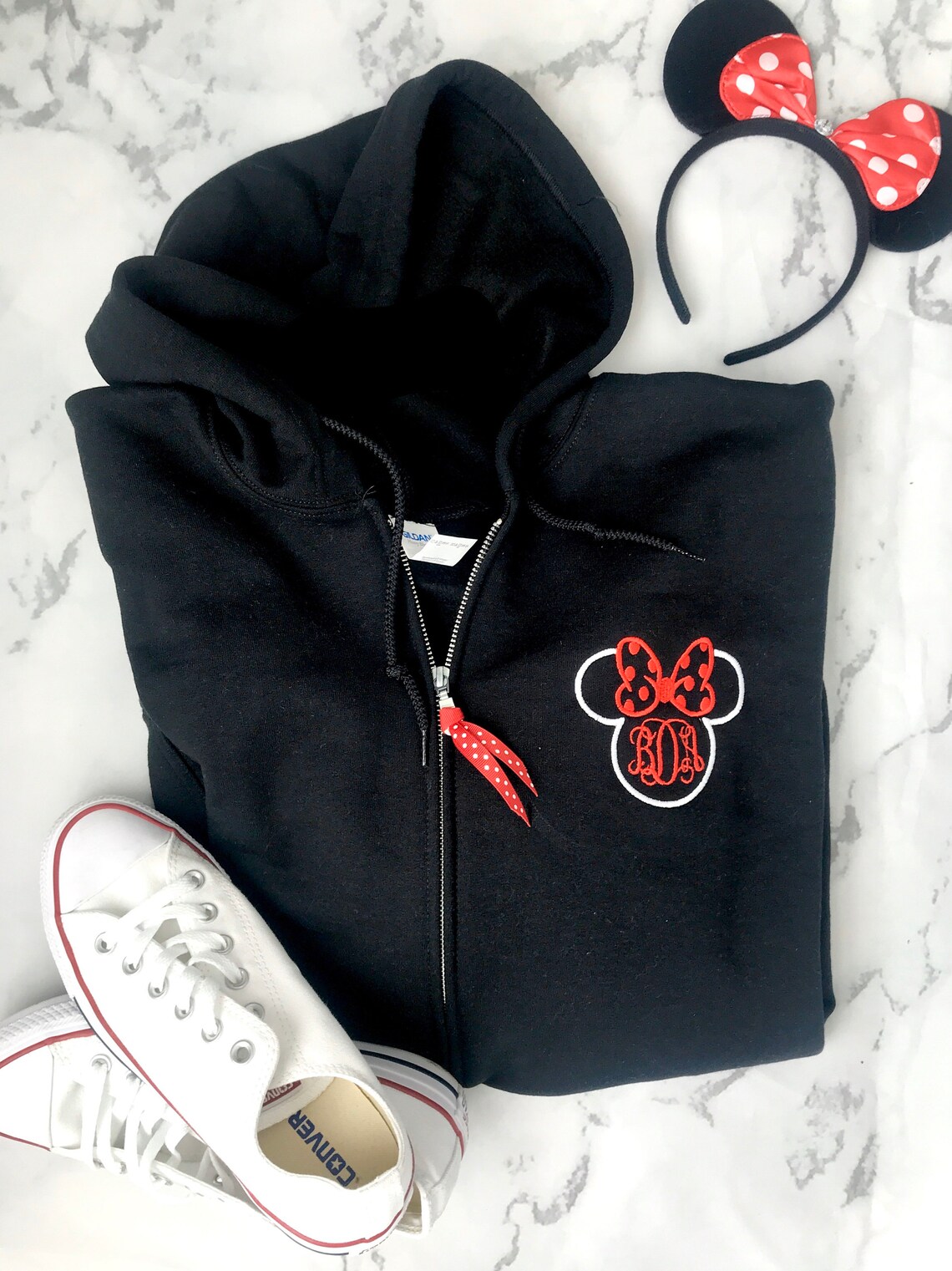 Minnie Mouse Monogram Full Zip Jacket for Women Disney | Etsy