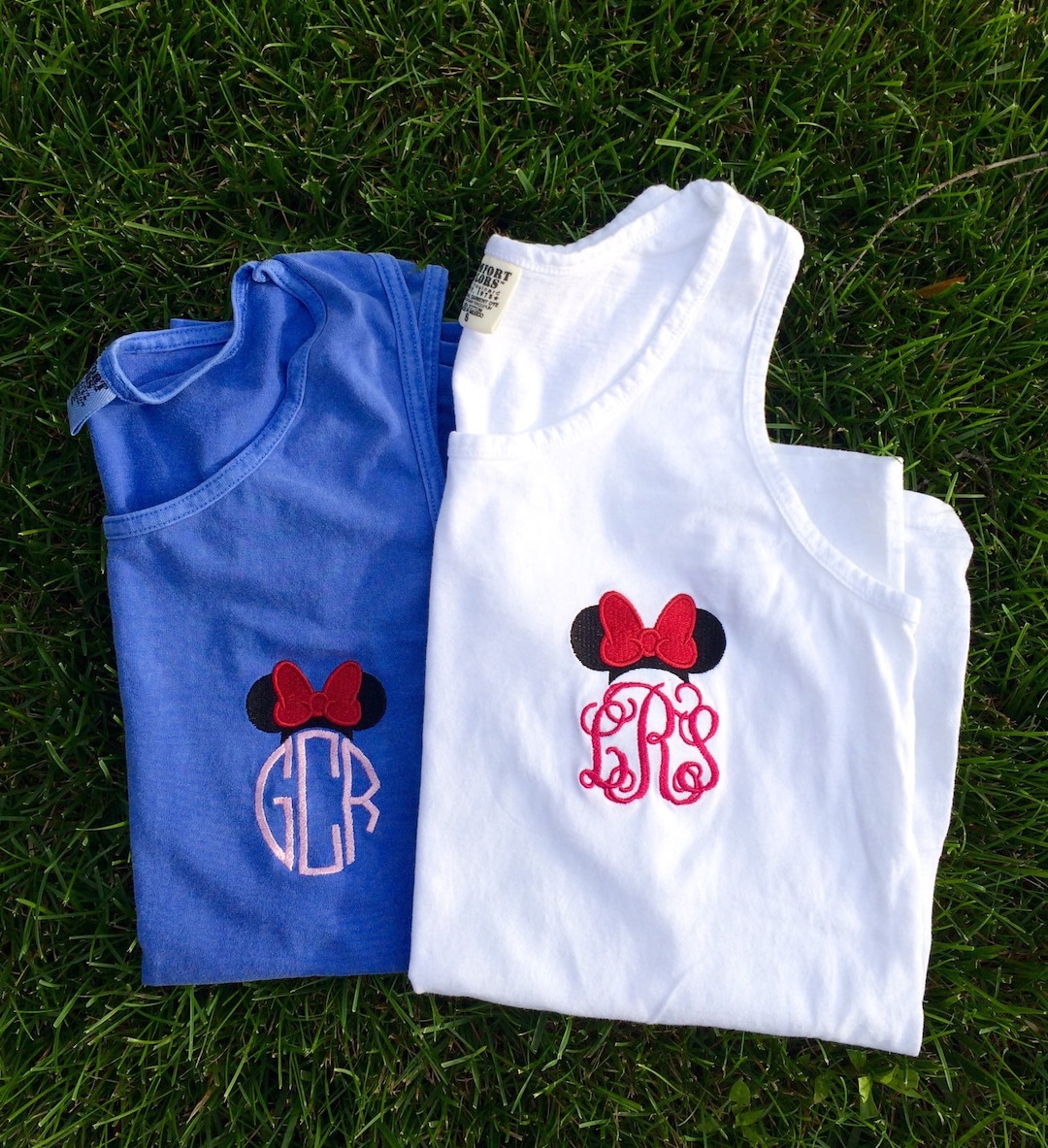 Minnie Mouse Monogram Disney Tank Top, Women's Comfort Colors Disney ...