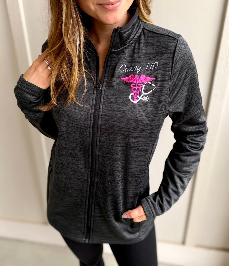 Nurse Stethoscope Jacket With Name RN Jacket NP Jacket RN - Etsy
