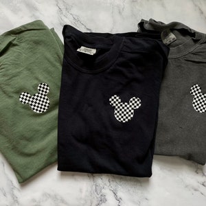 Retro Disney Mickey Mouse Checkered Shirt, Vintage Black and White ...