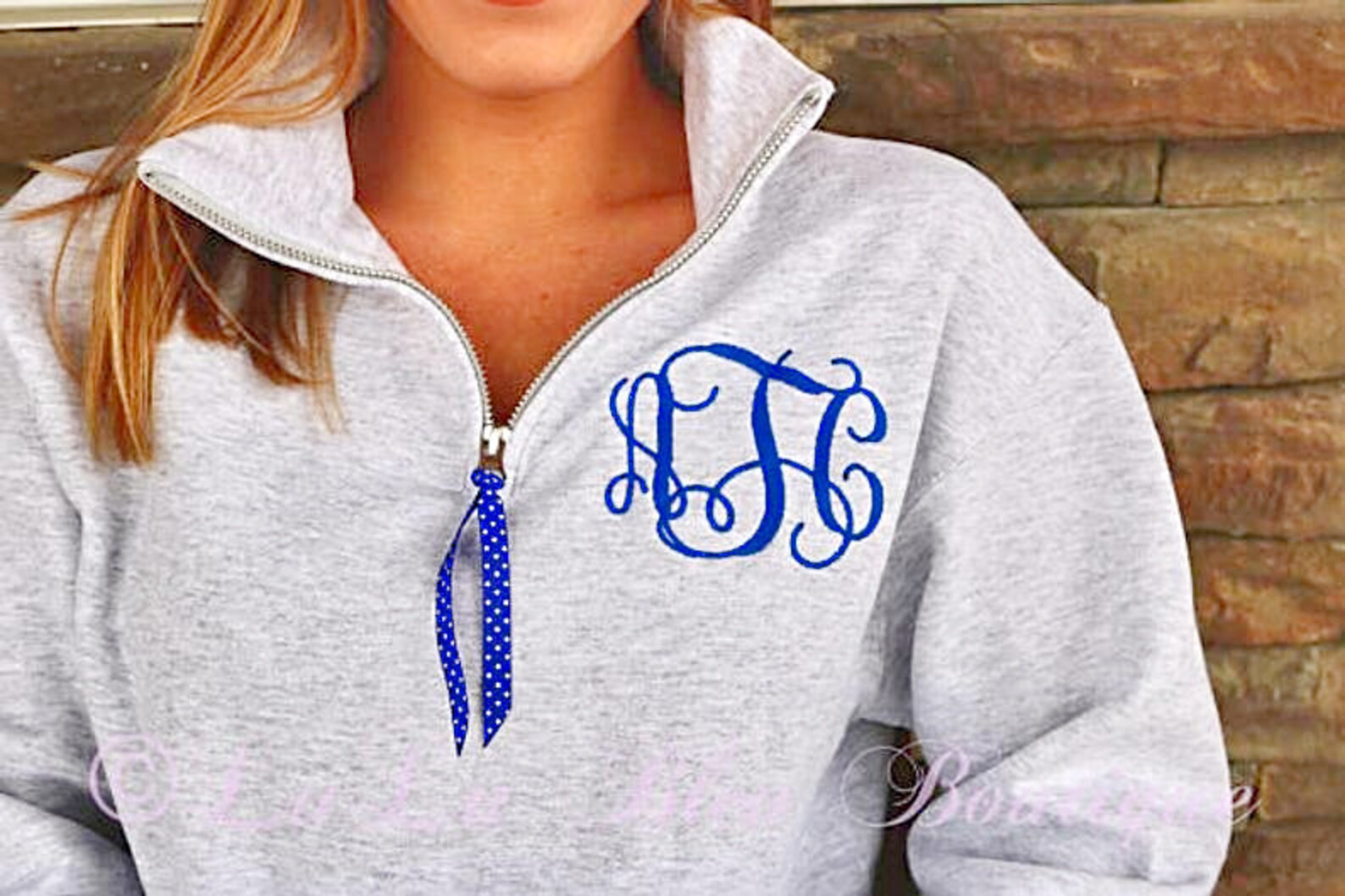 Monogrammed Quarter Zip Sweatshirt Monogrammed Sweatshirt - Etsy