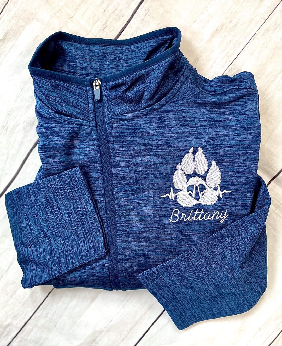 Vet Tech Jacket With Name, Veterinarian Office Jacket, Ladies Paw Print ...