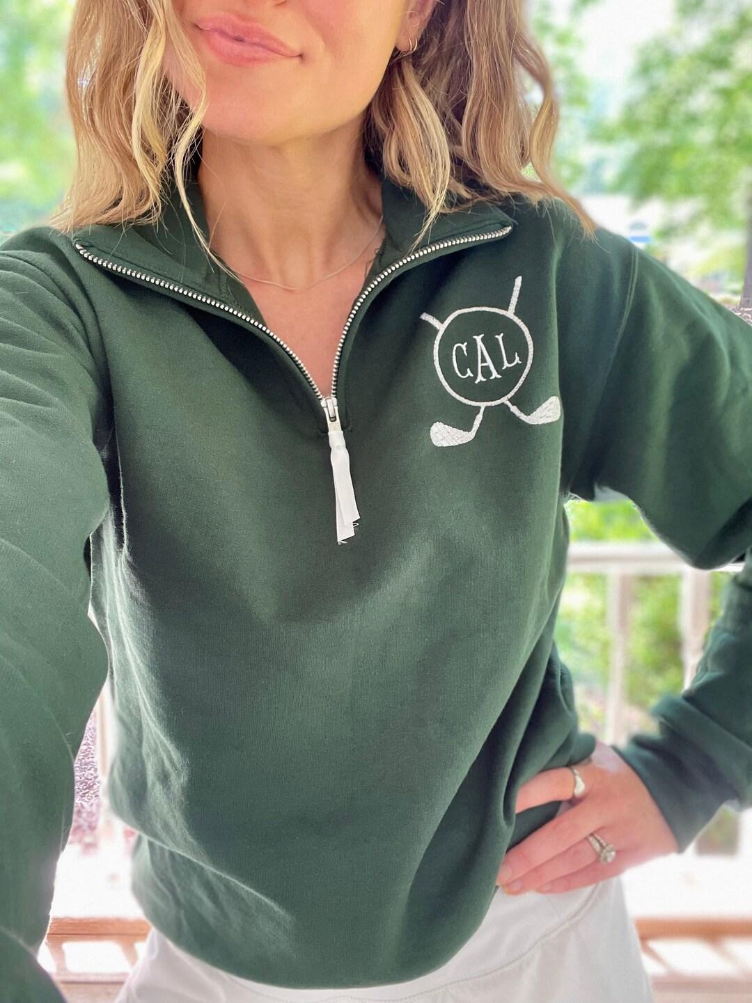 Monogram Golf Sweatshirt Quarter Zip, Personalized Golf Sweatshirt ...