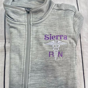 Personalized Healthcare Jacket for Women, Caduceus Nurse Charles River ...