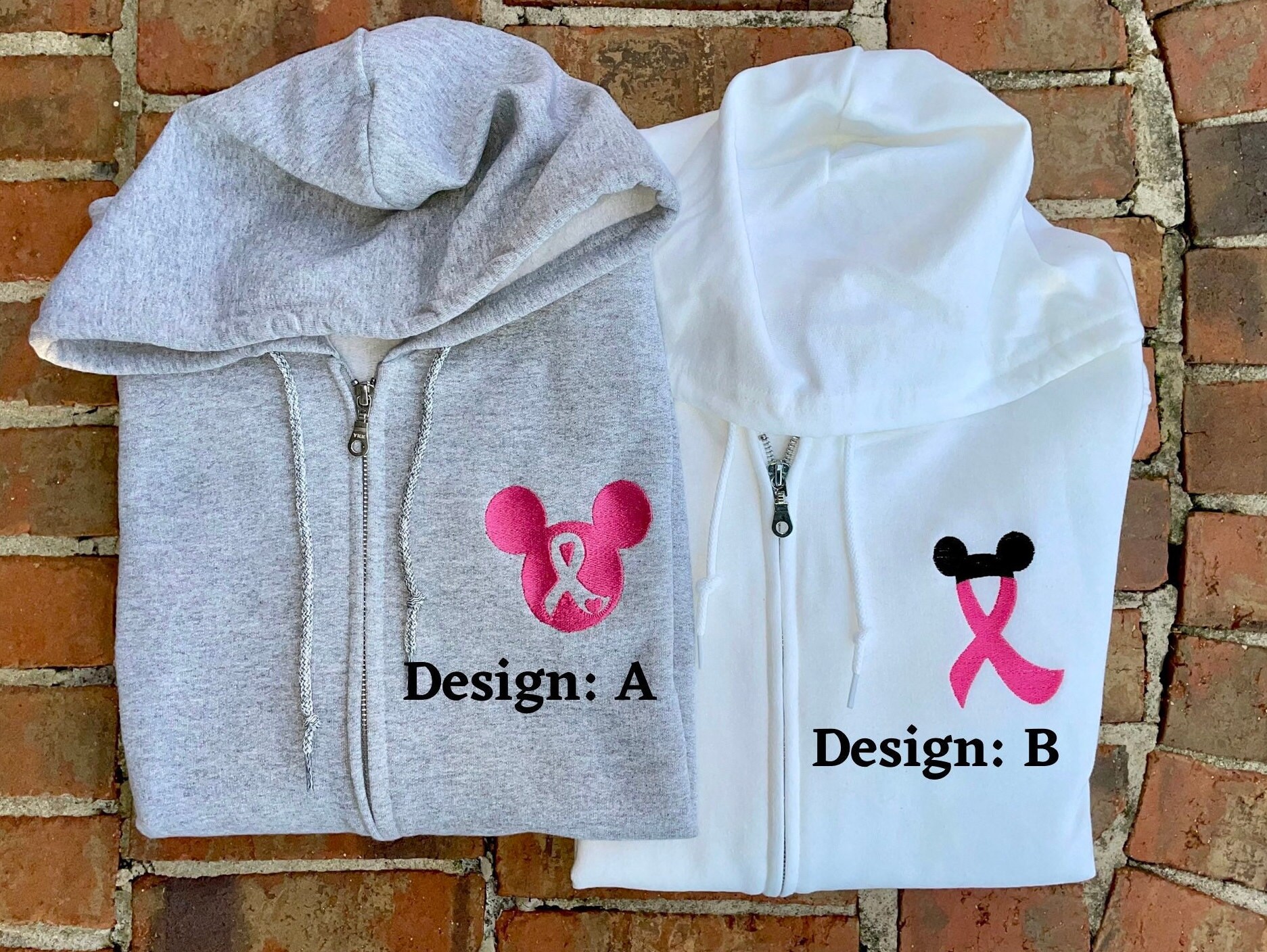 Disney Breast Cancer Ribbon Full Zip Jacket Mickey Mouse - Etsy