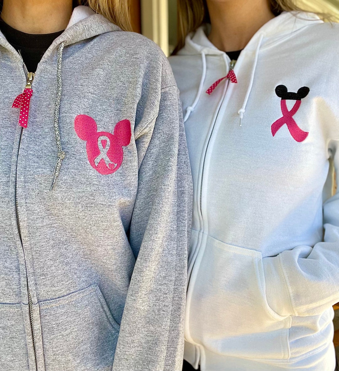 Disney Breast Cancer Ribbon Full Zip Jacket, Mickey Mouse Breast Cancer ...