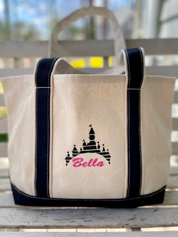 Personalized Disney Castle Tote Bag Kids Disney Canvas Bag | Etsy