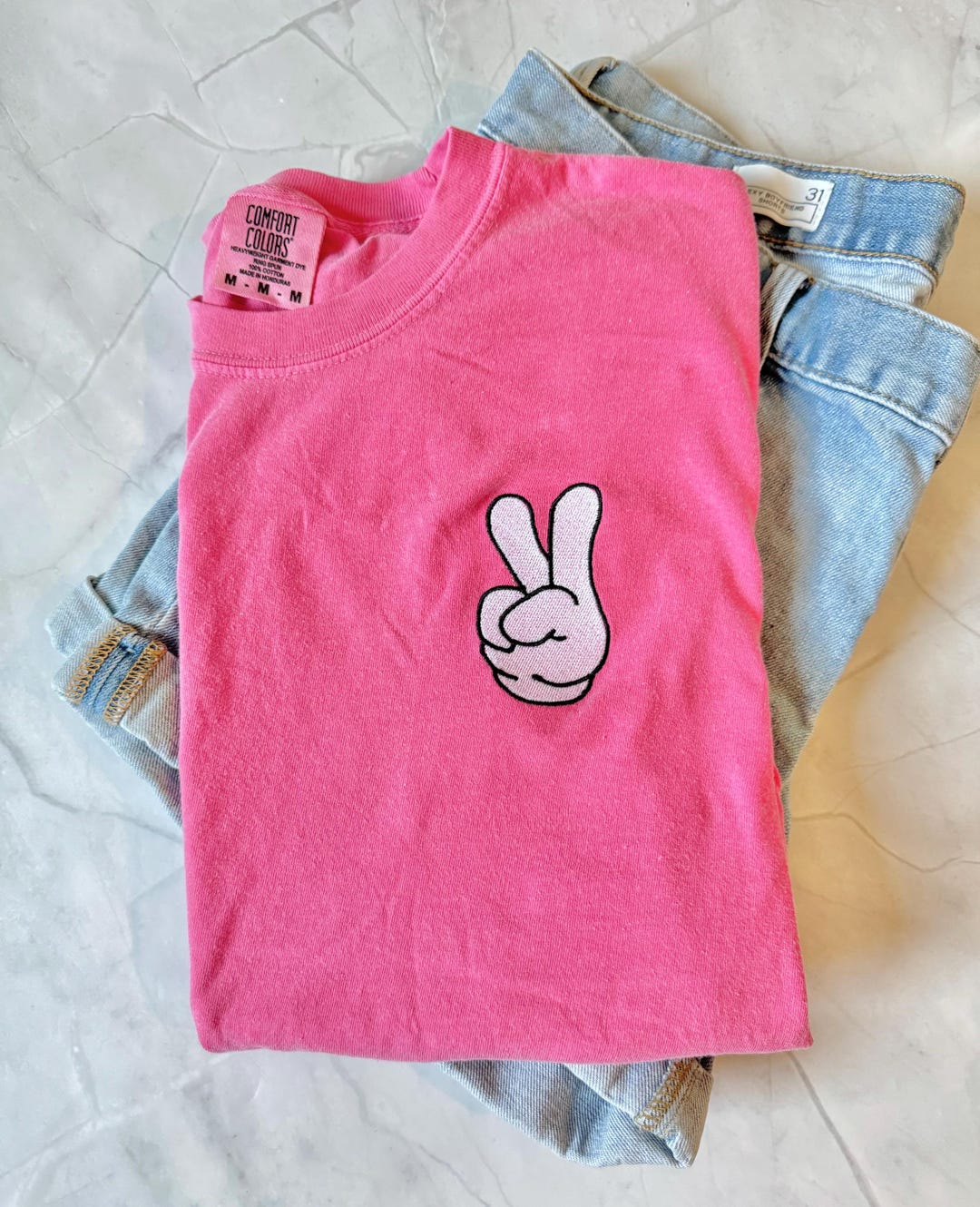 Disney Peace Sign Comfort Colors Shirt, Mickey Mouse Retro Shirt ...
