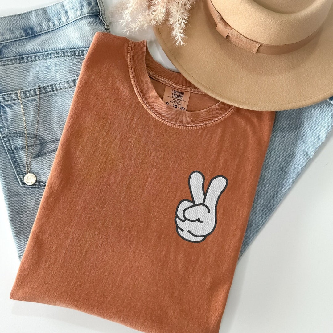Disney Peace Sign Comfort Colors Shirt, Mickey Mouse Retro Shirt ...