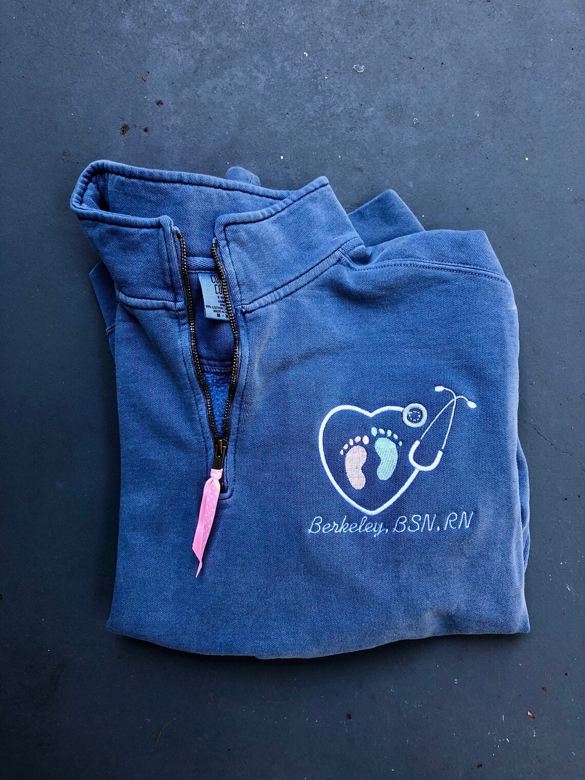 NICU Nurse Sweatshirt Personalized Baby Feet Monogram Quarter - Etsy