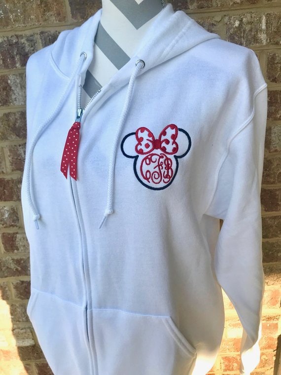 Minnie Mouse Monogram Full Zip Jacket for Women Disney - Etsy