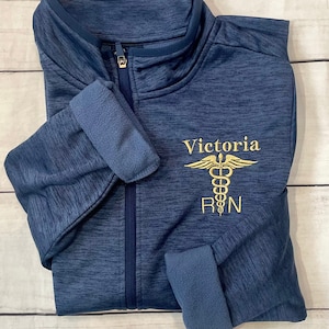 Personalized Healthcare Jacket for Women, Caduceus Nurse Charles River ...