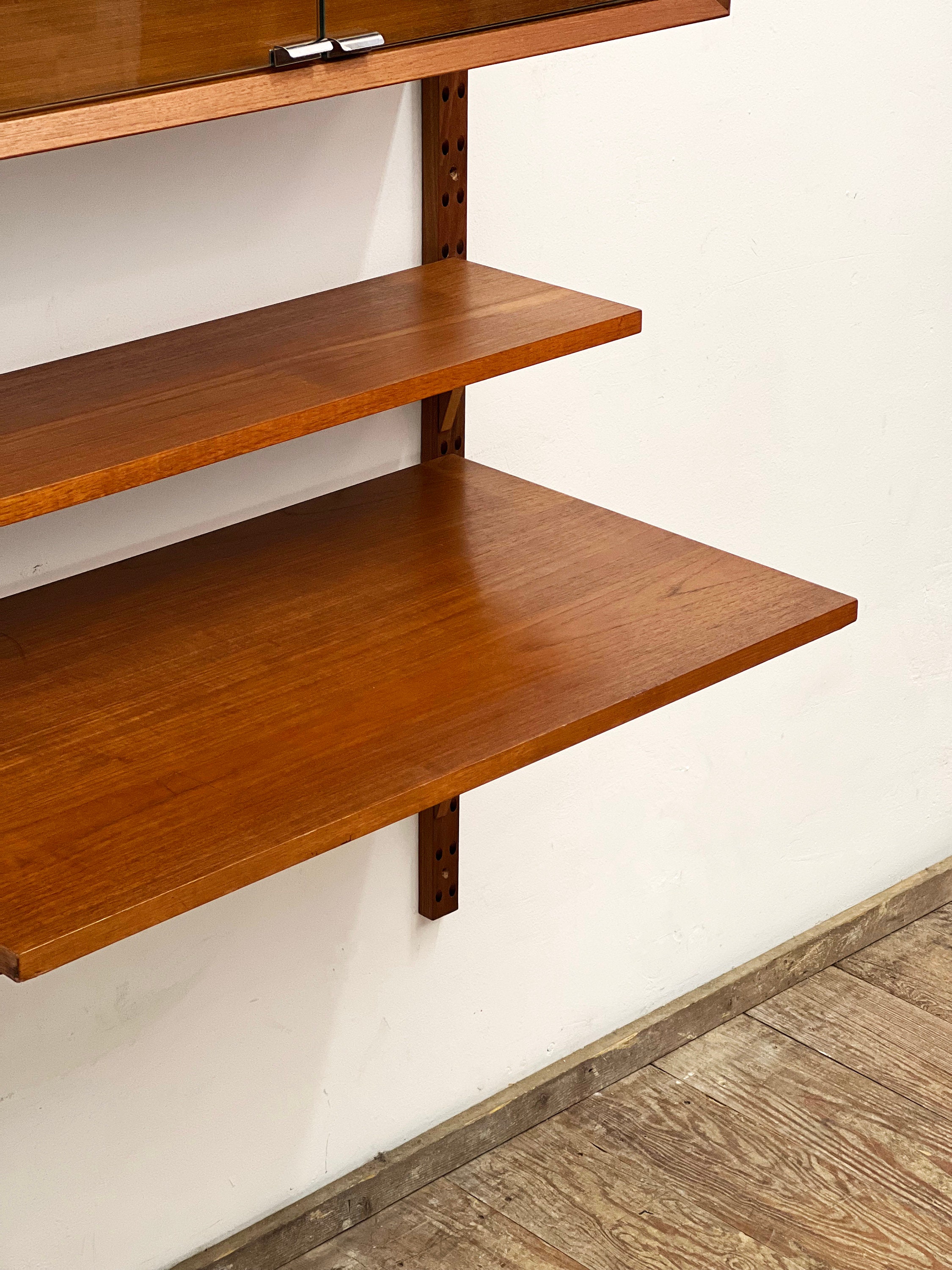 Vintage Poul Cadovius Wall Unit With Desk, Mid-century Modern Design ...