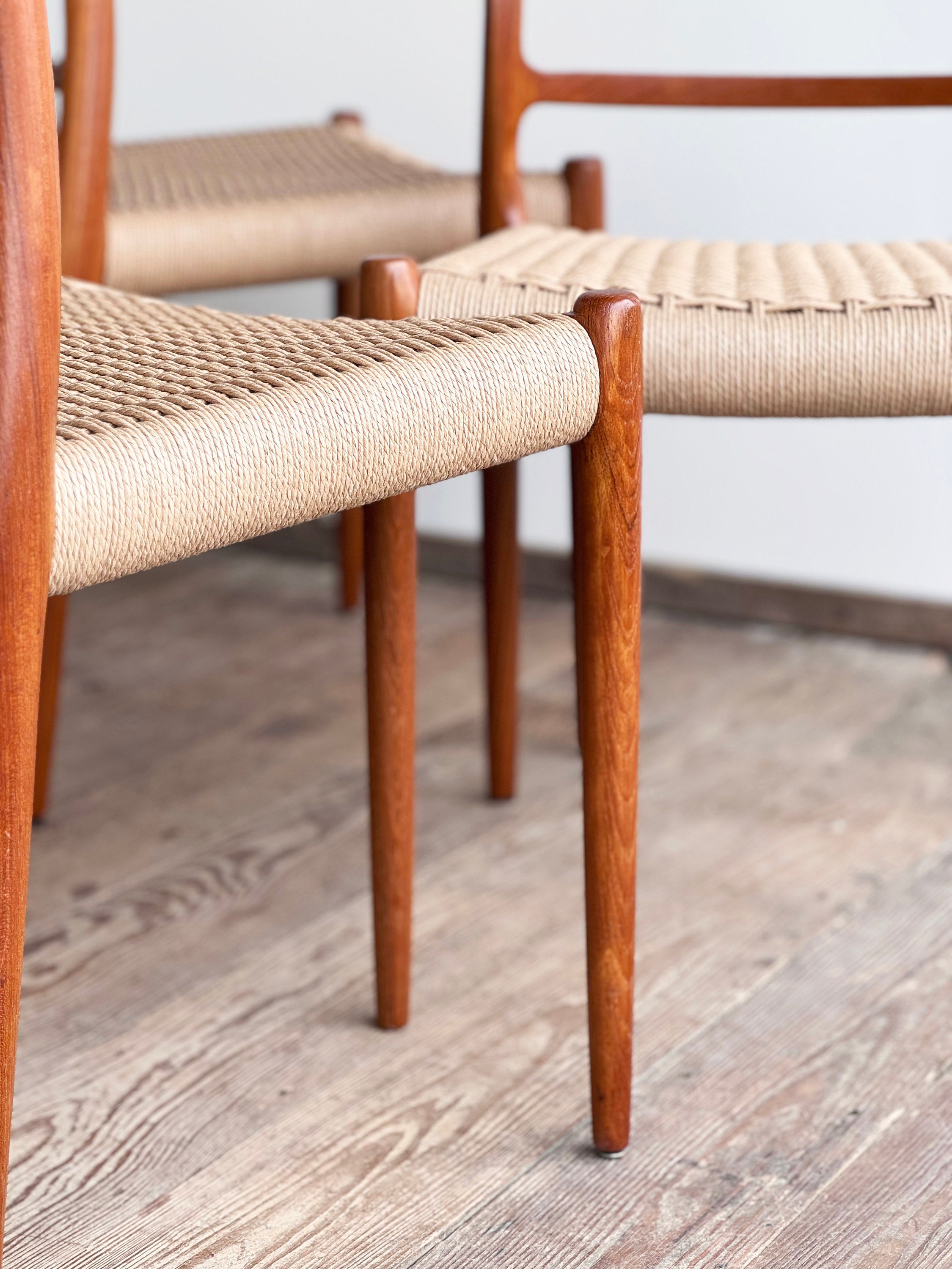 Mid Century Teak Dining Chairs by Niels O. Møller for J.L. Moller ...