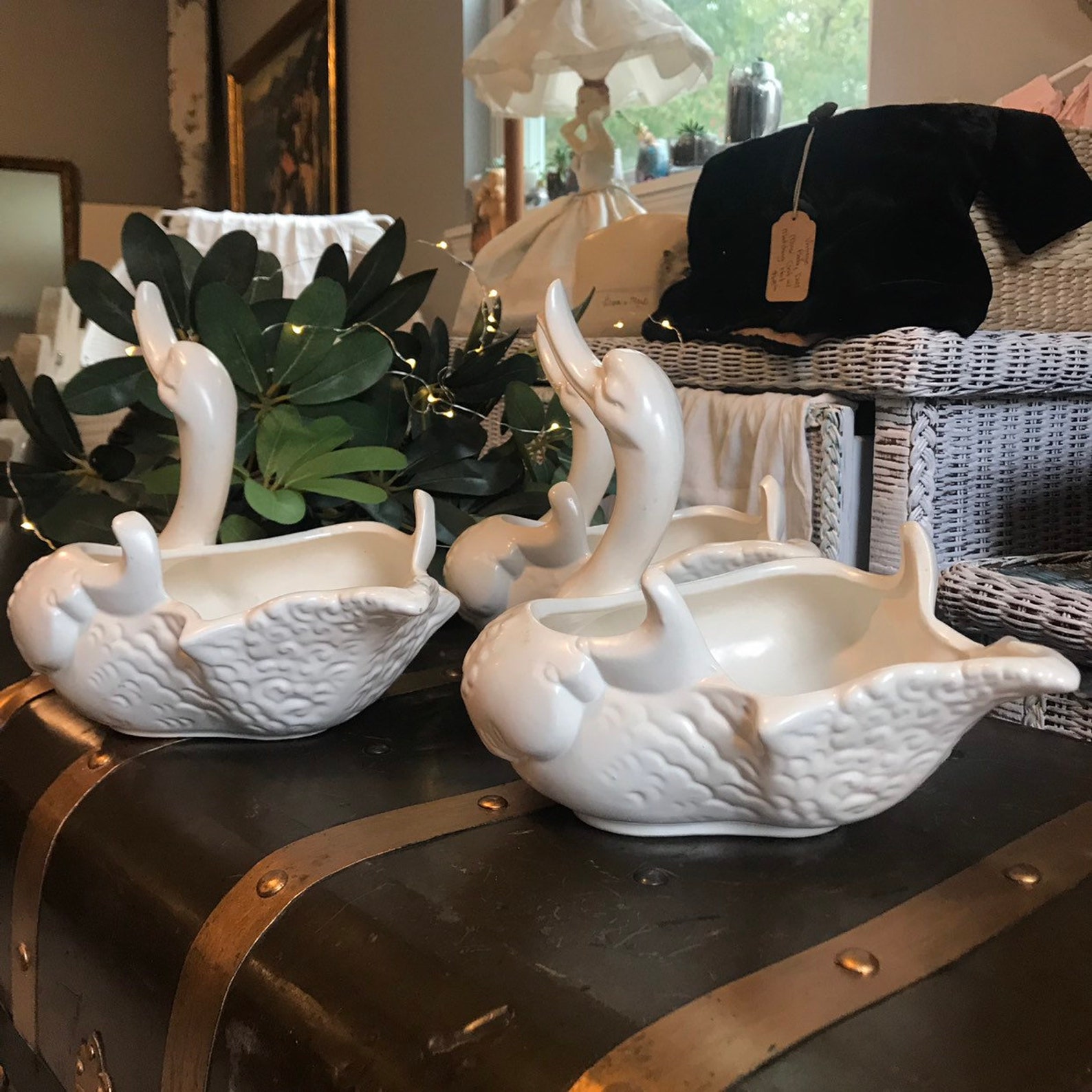 Set of 3 Large Vintage Hull Swans 1960s - Etsy