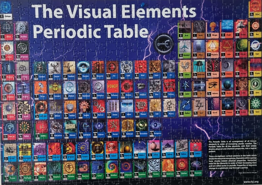 The Visual Elements Periodic Table Finished Puzzle Art Picture 27x19 In ...