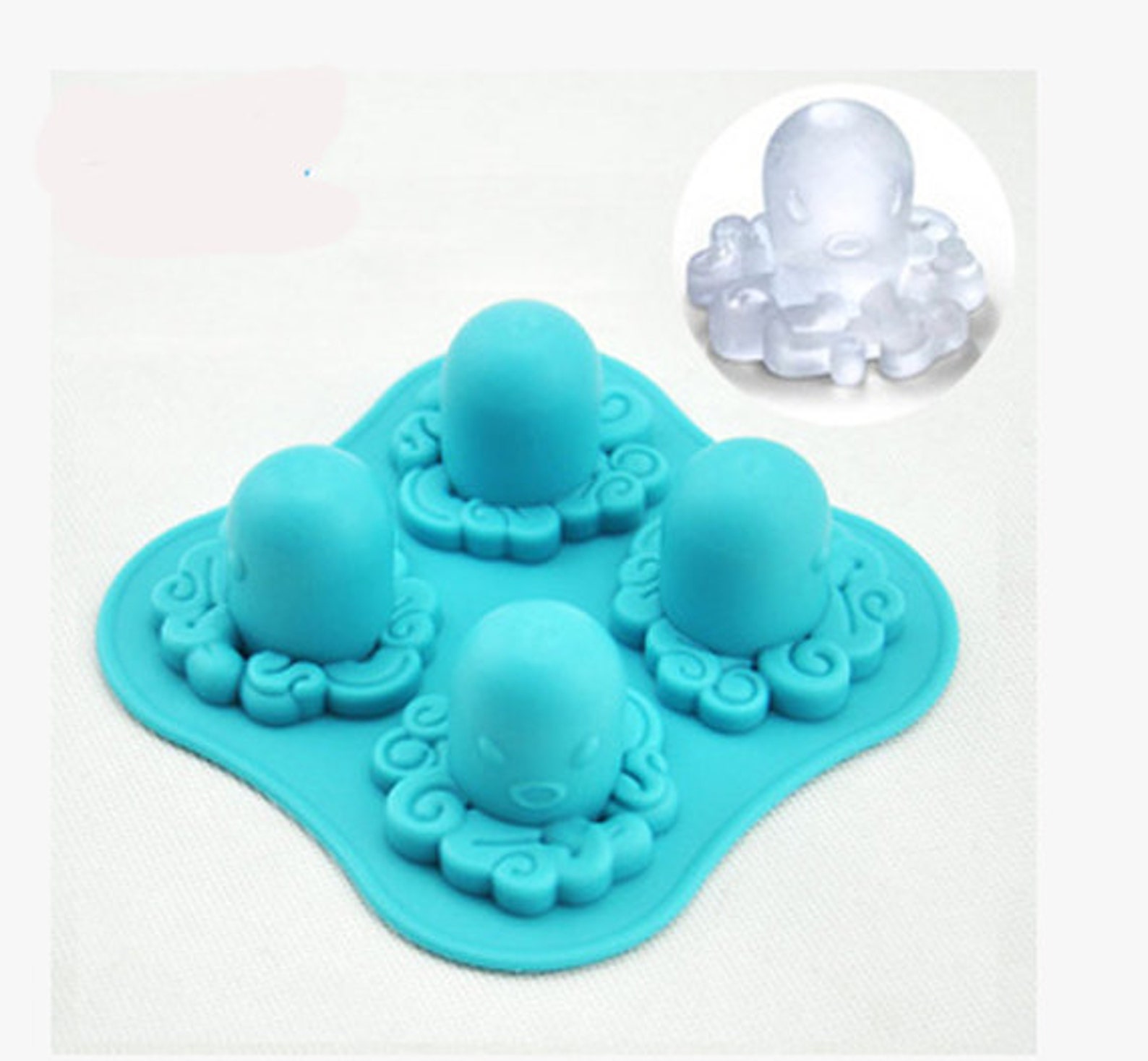 4-cavity Octopus Flexible Ice Tray Ice Mold Silicone Ice | Etsy