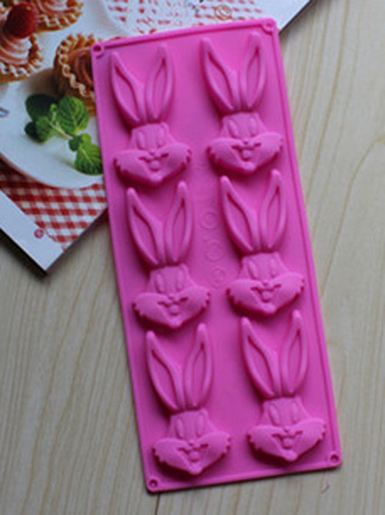 New Style 6-holes Bugs Bunny Chocolate Mold Cake Mould Silicone Cake ...