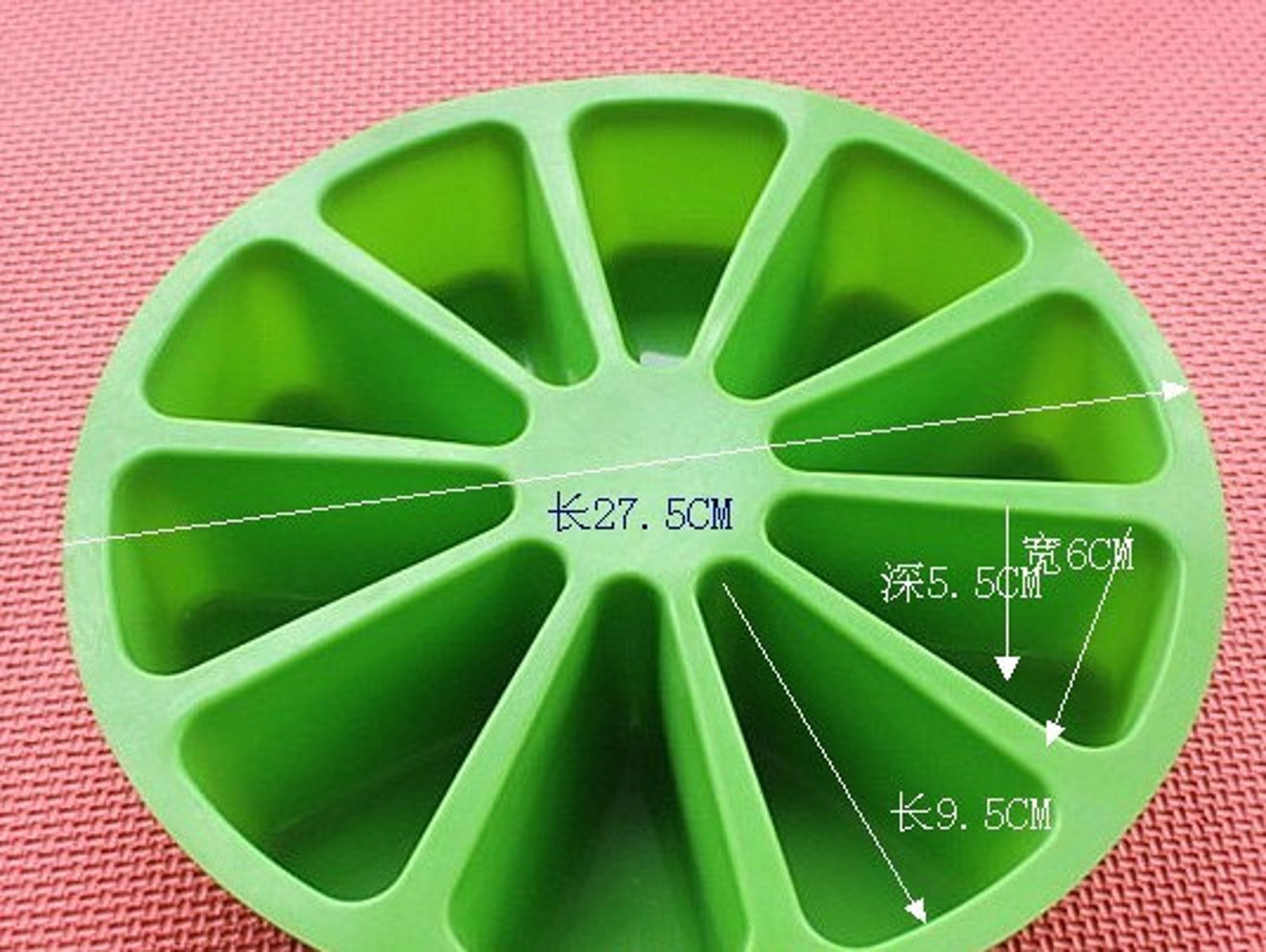 10-cavity Triangle Cake Mold Watermelon Mold Flexible Silicone Mold for ...