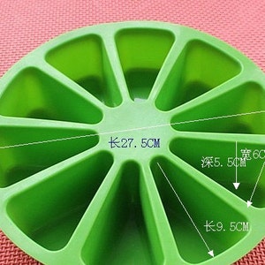 10-cavity Triangle Cake Mold Watermelon Mold Flexible Silicone Mold for ...