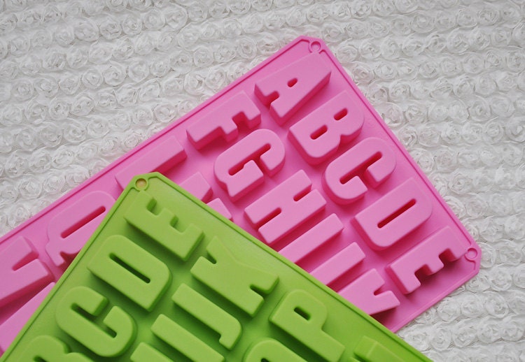 26-cavity Alphabet Letter Cake Mold Flexible Silicone Soap | Etsy
