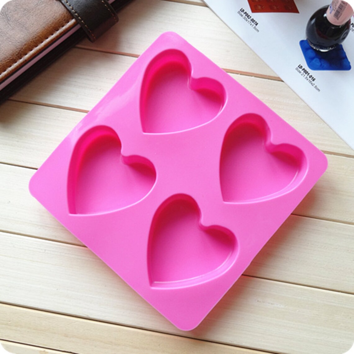 4-cavity Heart Mold Silicone Chocolate Mold/ Cake Mould - Etsy