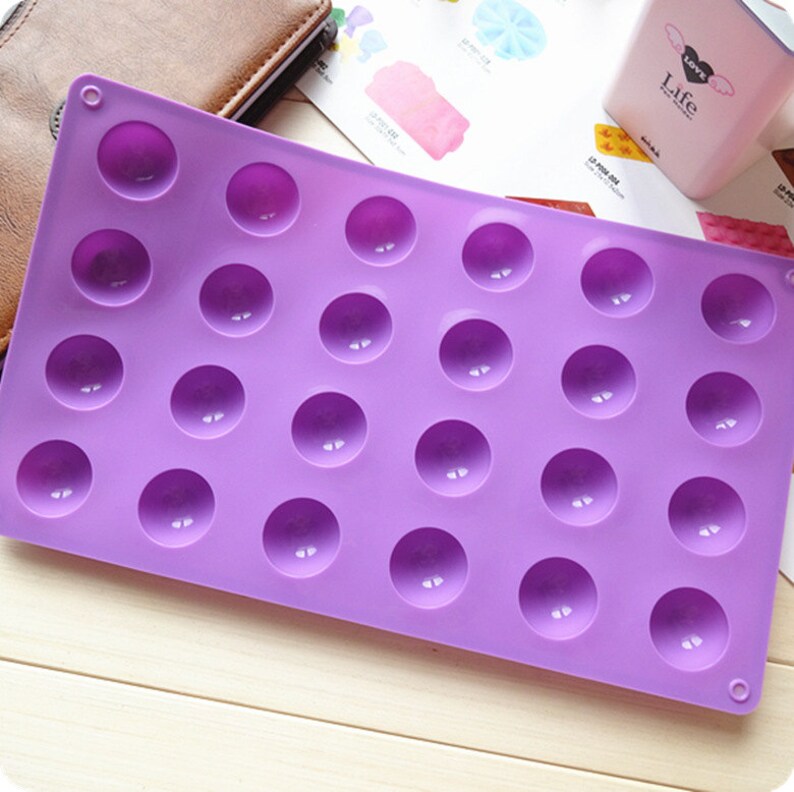 24 Semi Sphere Cylinders Mold Cake Mould Silicone Mold Silicone ...
