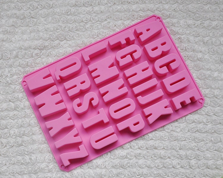 26-cavity Alphabet Letter Cake Mold Flexible Silicone Soap | Etsy