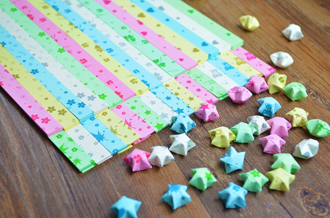 510 Wishing Lucky Stars Paper Origami Star Paper Kit Paper - Etsy